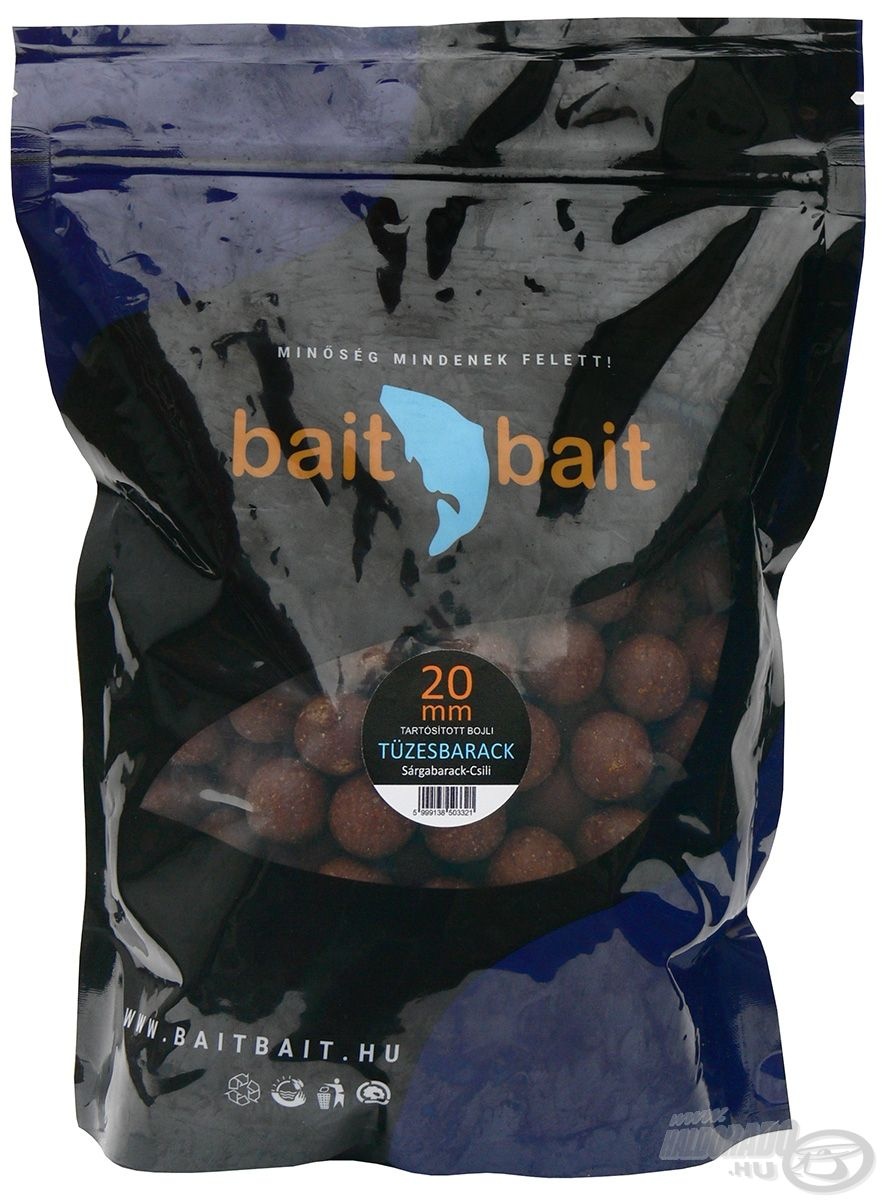 Bait Bait Tartósított Bojli 20 mm - Tüzes Barack - Haldorádó horgász áruház