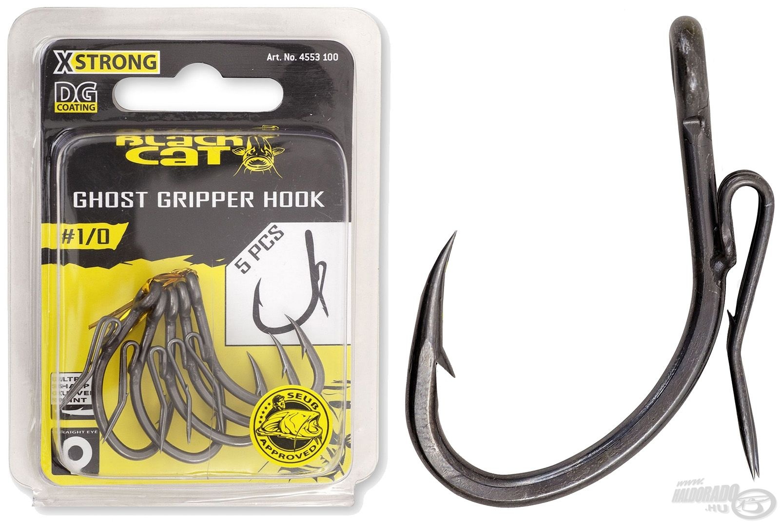 BLACK CAT Ghost Gripper Hook 2/0 - Haldorádó horgász áruház