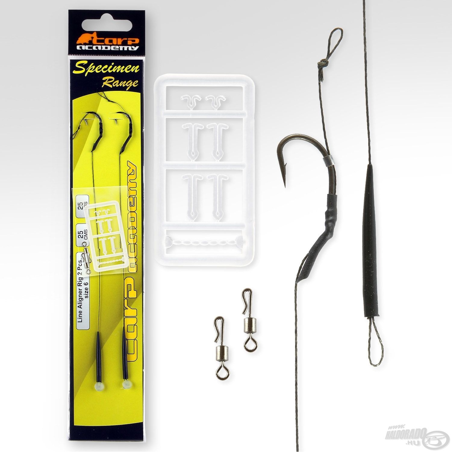 CARP ACADEMY Line Aligner Rig - 2 / 25 Lbs - Haldorádó horgász áruház
