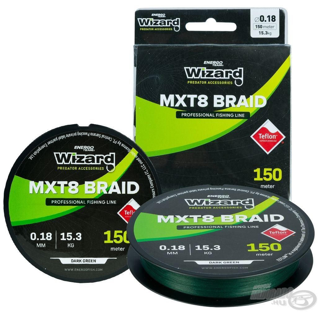 ENERGOTEAM Wizard MXT8 Braid 150 m - 0,06 mm | Haldorádó Webáruház
