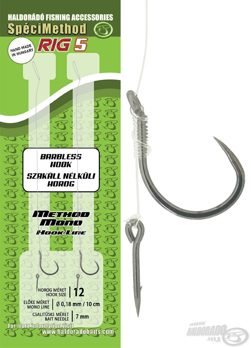 HALDORÁDÓ SpéciMethod Rig5 Mono 7 mm / 12 barbless | Haldorádó Webáruház