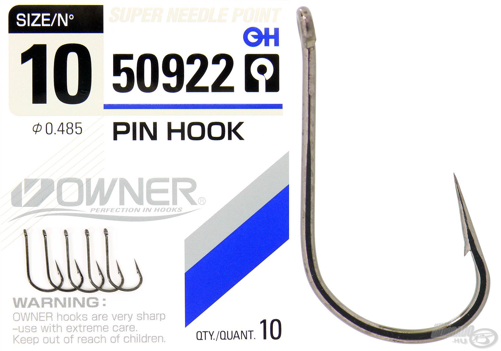 OWNER 50922 Pin Hook - 4 - Haldorádó horgász áruház