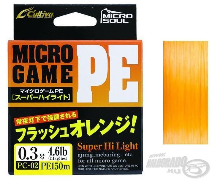 OWNER Micro Game 4X Orange 150 m - 0,08 mm | Haldorádó Webáruház